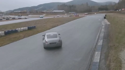 Drift car chase by fpv drone | Stock Video | Pond5