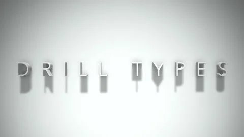 Drill Types 3D title animation with shad... | Stock Video | Pond5