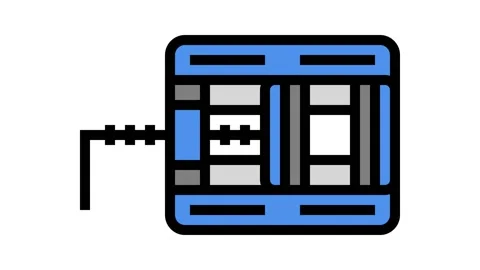 drill vice color icon animation | Stock Video | Pond5