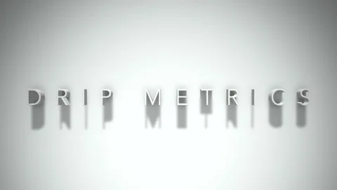 drip metrics 3D title animation white te... | Stock Video | Pond5