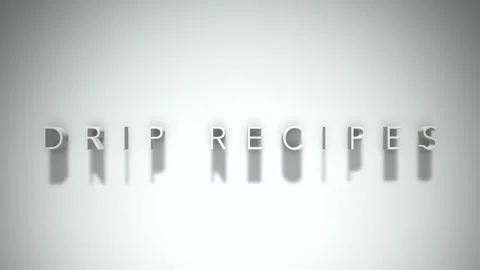 drip recipes 3D title animation white te... | Stock Video | Pond5