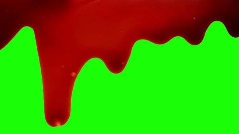 Dripping Blood on Green Screen | Stock Video | Pond5