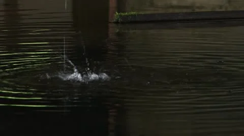 Dripping Water Falling on Flooded Floor ... | Stock Video | Pond5