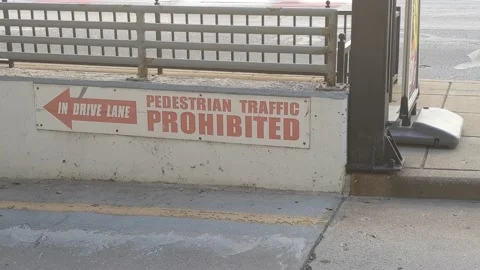 In Drive Lane - Pedestrian Traffic Prohi... | Stock Video | Pond5