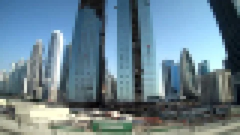 Drive through dubai with metro, skyscrap... | Stock Video | Pond5