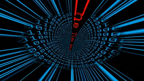 Drive through the time machine data tun... | Stock Video | Pond5