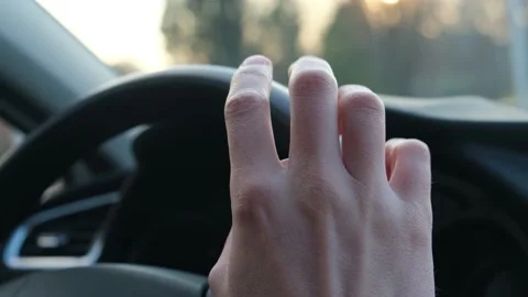 Tapping Steering Wheel Stock Video Footage | Royalty Free Tapping ...