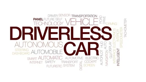 Driverless car animated word cloud, text... | Stock Video | Pond5
