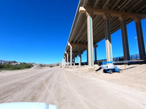 Driving on the border with Mexico | Stock Video | Pond5