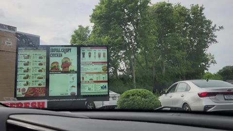 Driving Burger King Fast Food Restaurant... | Stock Video | Pond5