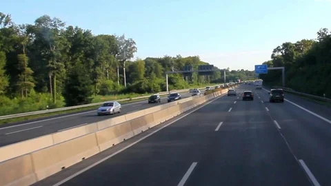 Summer Autobahn Stock Footage ~ Royalty Free Stock Videos | Pond5