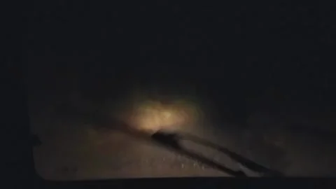 Driving Car During Thunderstorm & Lightn... | Stock Video | Pond5