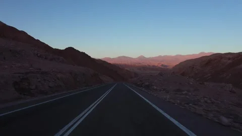 Driving car view Atacama Desert, Valle d... | Stock Video | Pond5