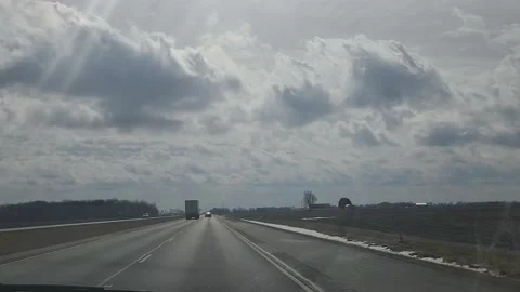 Driving Corn Fields Indiana Interstate | Stock Video | Pond5