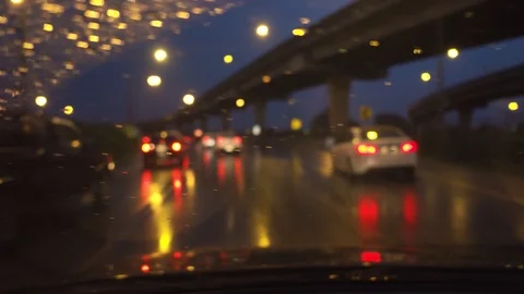 Rainy Night Stock Footage ~ Royalty Free Stock Videos | Pond5