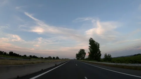 Driving on the Highway, Front View | Stock Video | Pond5