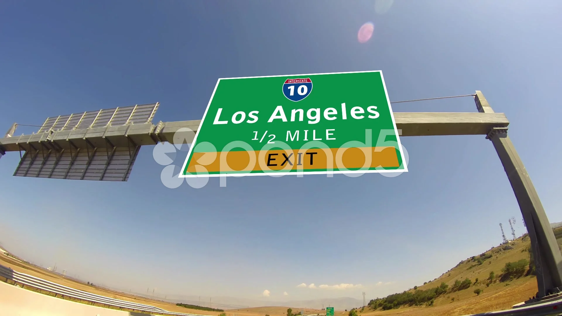 Interstate Highway Exit Signs