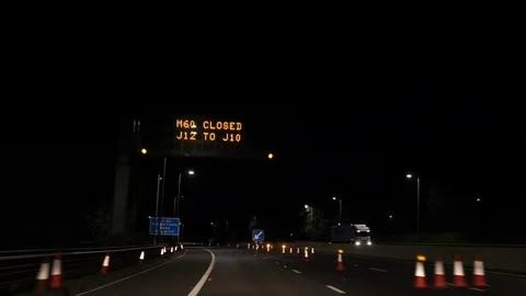 Lane Restriction Stock Footage ~ Royalty Free Stock Videos | Pond5