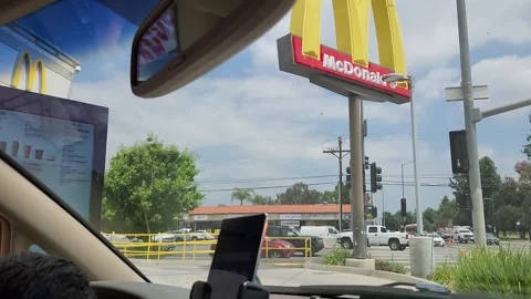 Driving McDonald's Fast Food Drive Thru ... | Stock Video | Pond5