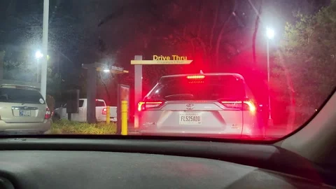 Driving McDonald's Fast Food Restuarant ... | Stock Video | Pond5