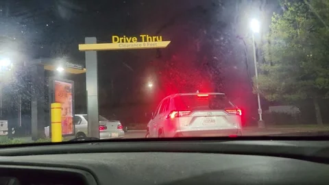 Driving McDonald's Fast Food Restuarant ... | Stock Video | Pond5