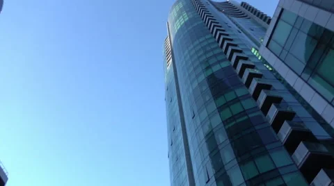 Driving pass big modern office building,... | Stock Video | Pond5