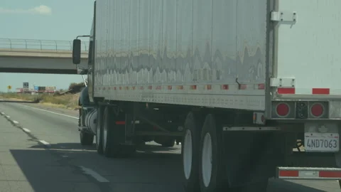 Driving Past 18 Wheeler Truck On Phoenix... | Stock Video | Pond5