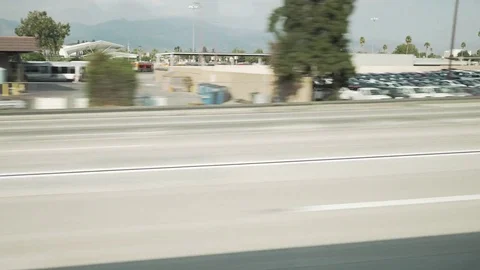 driving plate los angeles freeway side v... | Stock Video | Pond5