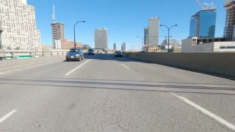 Driving plate POV reverse shot Toronto c... | Stock Video | Pond5