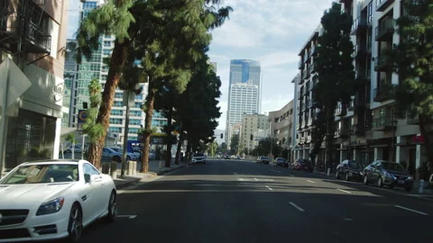 Driving Plate Rear View in Busy Urban Do... | Stock Video | Pond5