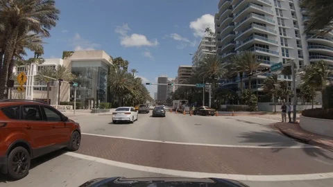 Driving plates north front view Surfside... | Stock Video | Pond5