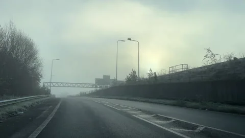 Driving up slip road joining M60 motorwa... | Stock Video | Pond5