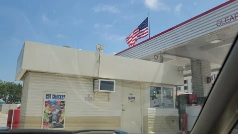Driving Speedway Express Gas Station Con... | Stock Video | Pond5