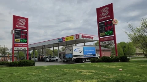 Driving Speedway Gas Station Convenience... | Stock Video | Pond5
