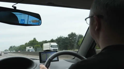 Driving in the UK. Car inside view, focu... | Stock Video | Pond5