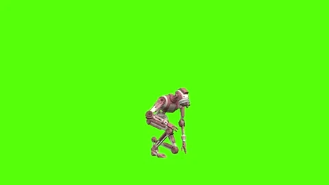 Droid Get Down Green Screen Animation 4K... | Stock Video | Pond5