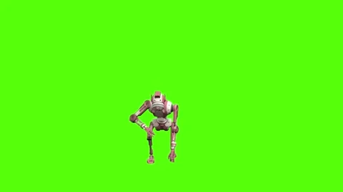 Droid Get Down Green Screen Animation 4K... | Stock Video | Pond5