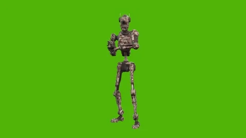Droid Idle Aiming Green Screen Animation... | Stock Video | Pond5