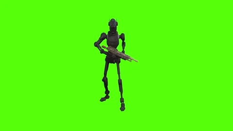 Droid Idle Green Screen Animation 4k Ren... | Stock Video | Pond5