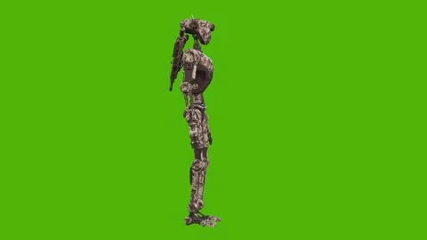 Droid Idle Green Screen Animation 4k Ren... | Stock Video | Pond5