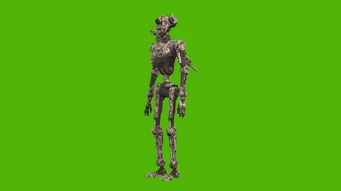 Droid Idle Green Screen Animation 4k Ren... | Stock Video | Pond5