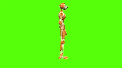 Droid Idle Green Screen Animation 4K Ren... | Stock Video | Pond5