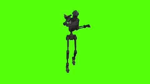Droid Punch Attack Green Screen Animatio... | Stock Video | Pond5