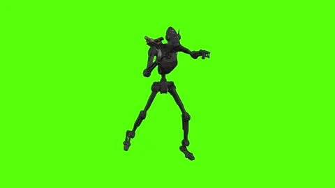 Droid Punch Attack Green Screen Animatio... | Stock Video | Pond5