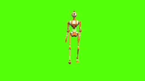 Droid Walking Normal Green Screen Animat... | Stock Video | Pond5