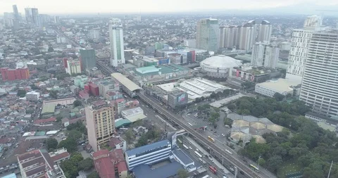 Drone Aerial: Cubao EDSA, Establishing s... | Stock Video | Pond5