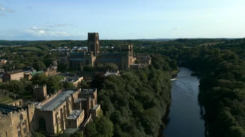 Drone Aerial Of Durham City Centre, Over... | Stock Video | Pond5
