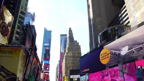 Times Square New York Aerial Stock Footage ~ Royalty Free Stock Videos ...