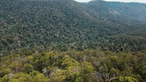 Drone aerial with a slow pan down over A... | Stock Video | Pond5