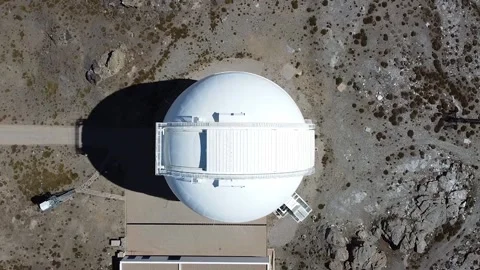 Drone aerial view of Calar Alto Observat... | Stock Video | Pond5